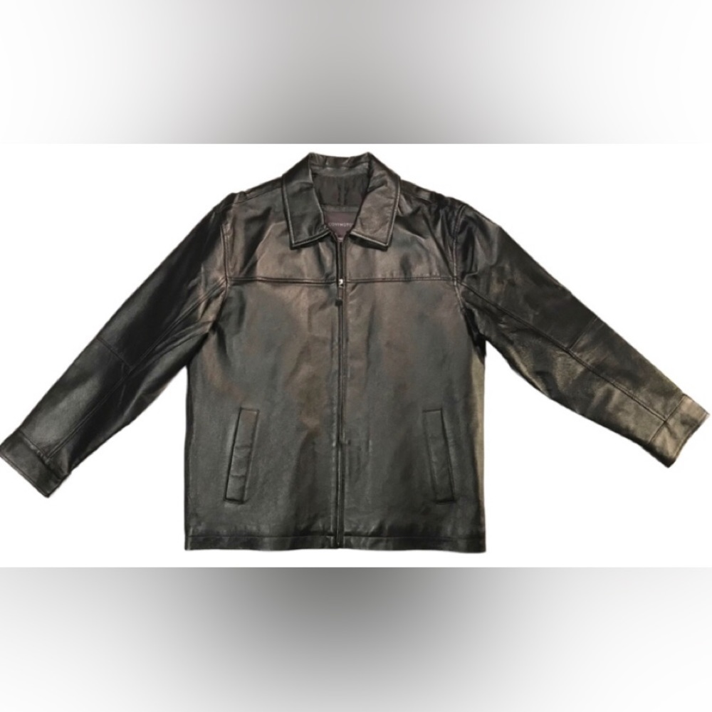 Covington Mens Black Leather Jacket - Gem